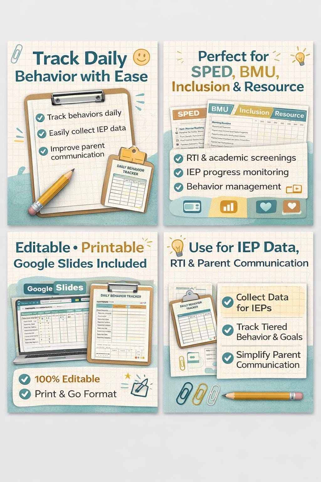 Level UP Daily Behavior Tracker for SPED (printable PDF) - Etsy