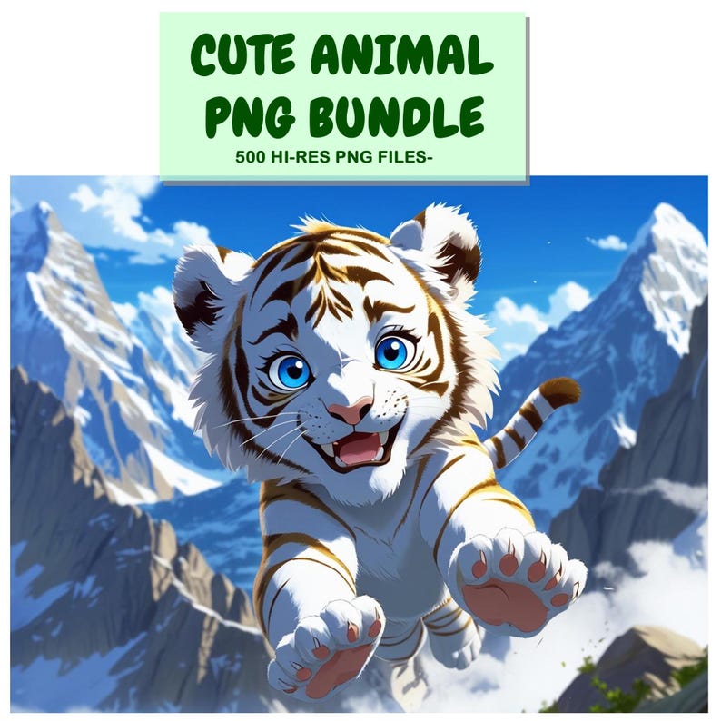 Kawaii Animal Clipart Mega Pack | 500 Kids T-shirt PNG Designs (digital ...