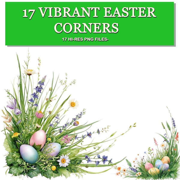 Easter Decoration Border Clipart - Etsy