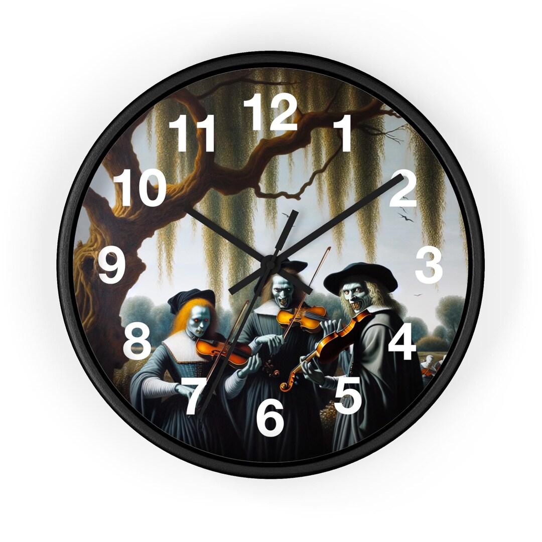 Vermeer's Vampire Violinists Wall Clock - Etsy