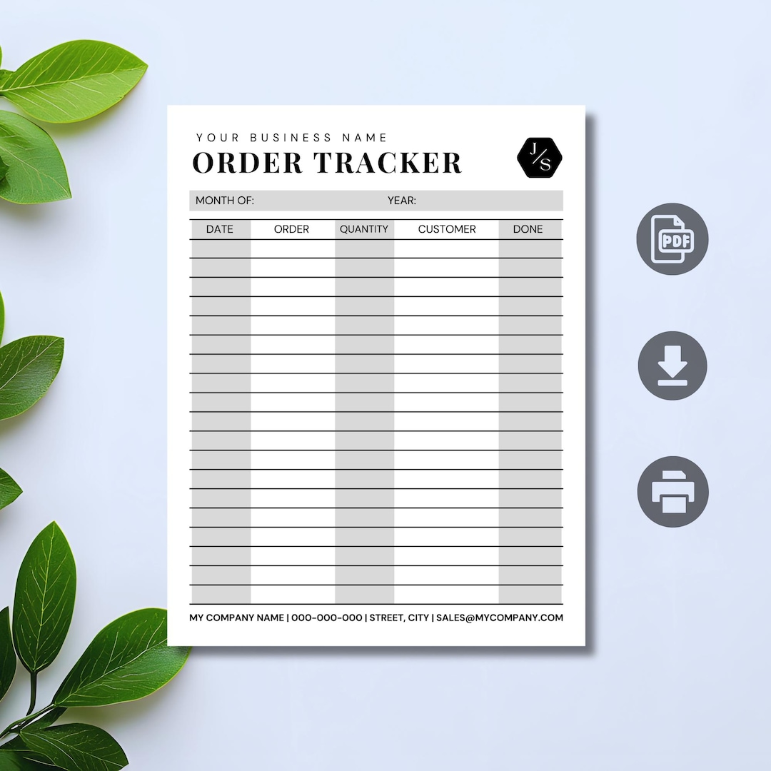 Editable Order Tracker Template, Small Business Sales, Canva & Excel ...