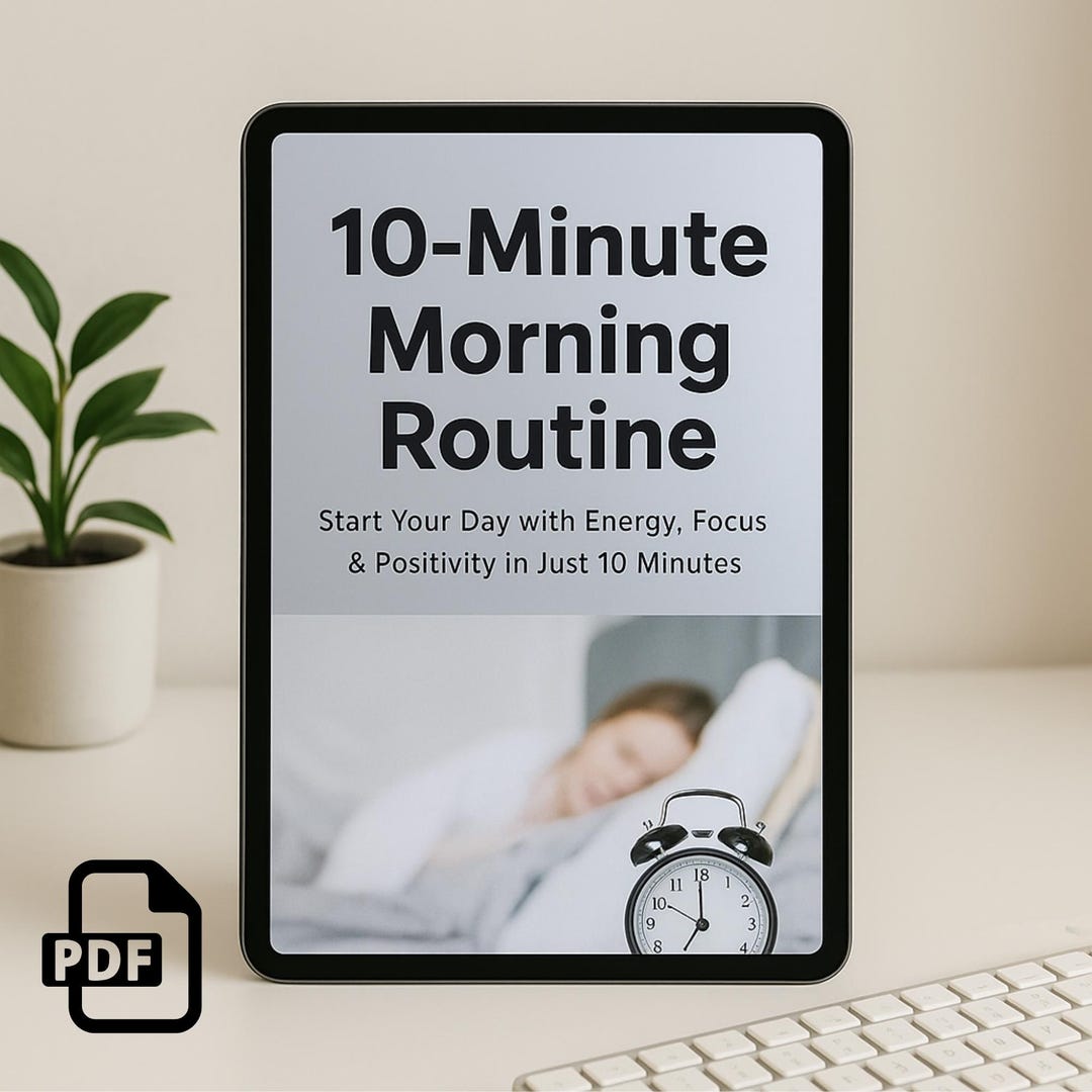 10-minute Morning Routine | Mini Ebook & Habit Tracker (PDF) - Etsy