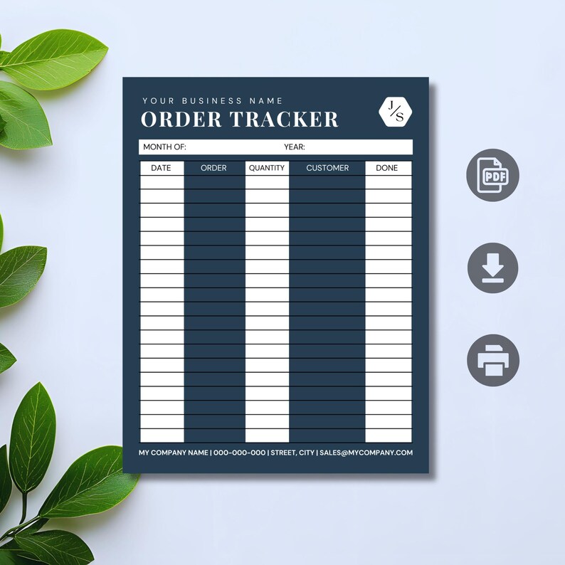 Editable Order Tracker Template, Small Business Sales, Canva & Excel ...