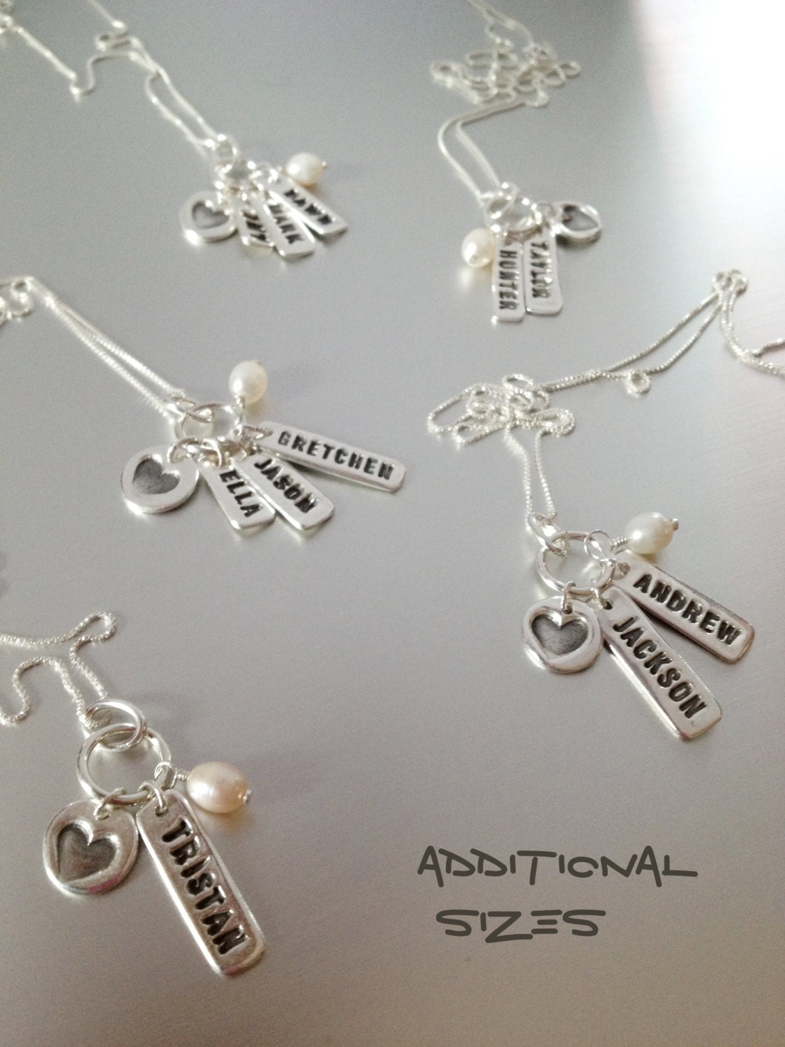 CUSTOM 5 Word/name two Families Charms Silver | Etsy