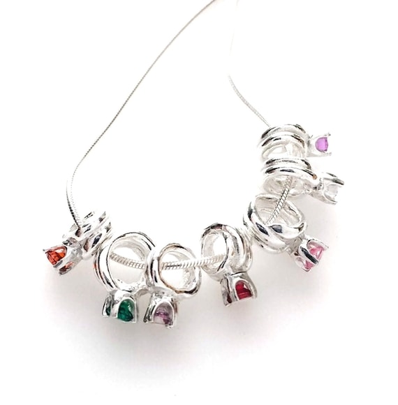 Birthstone ring charms for necklace store
