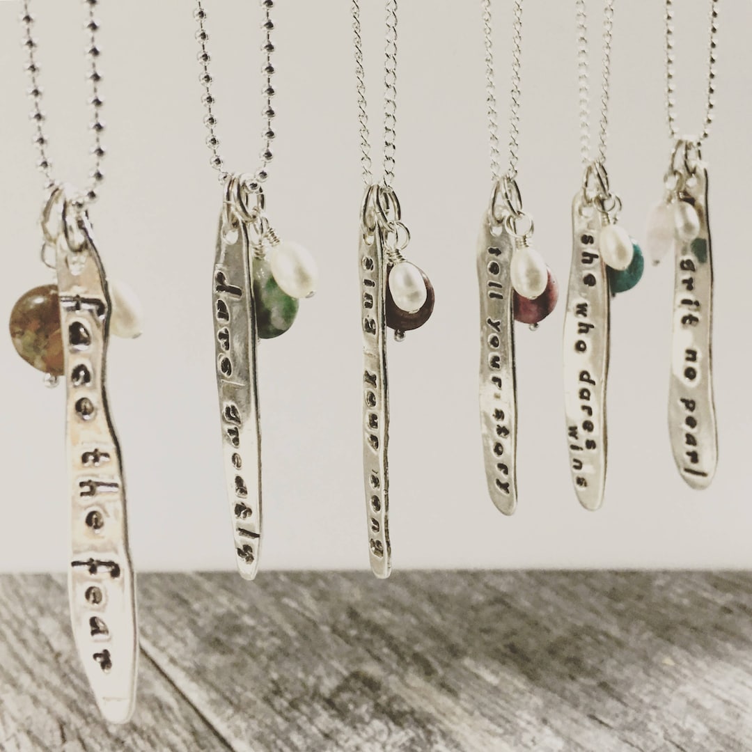 INSPIRATIONAL Long Pendants 30 Sterling Chain Finee Silver Pendant Made ...