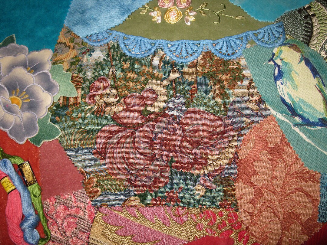 Remnants Velvet Tapestry Fabric and Lace for Sewing Projects. - Etsy