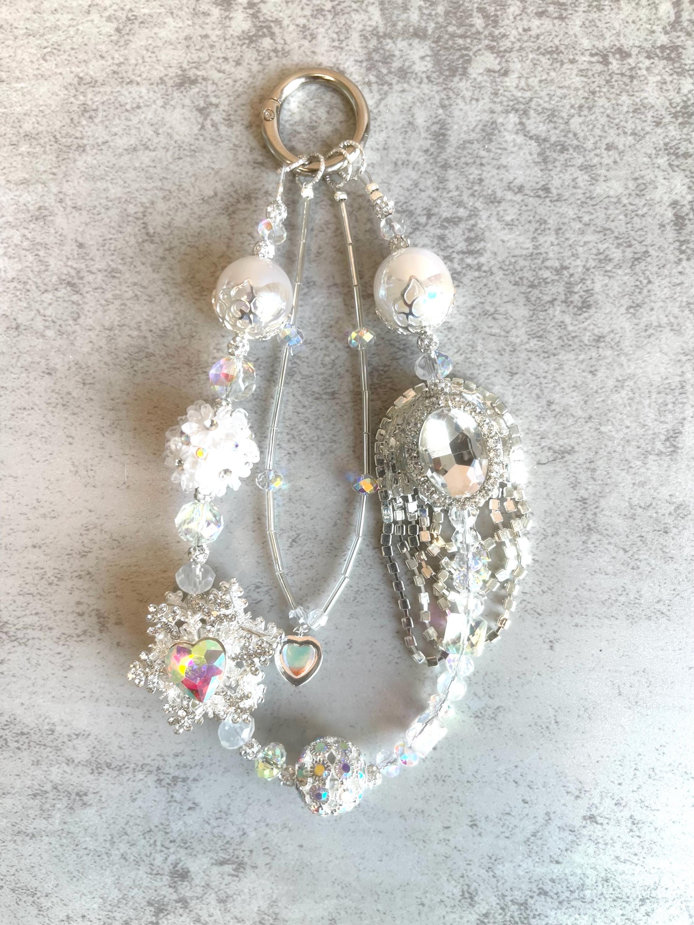 Crystal Fantasy Charm Keychain: Gold & Silver Luxe Accessory - Etsy