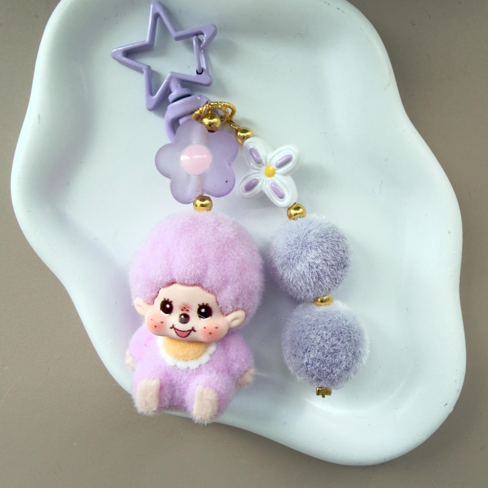 Monchhichi Bag Charm – Kawaii Pastel Keychain, Character Accessory - Etsy
