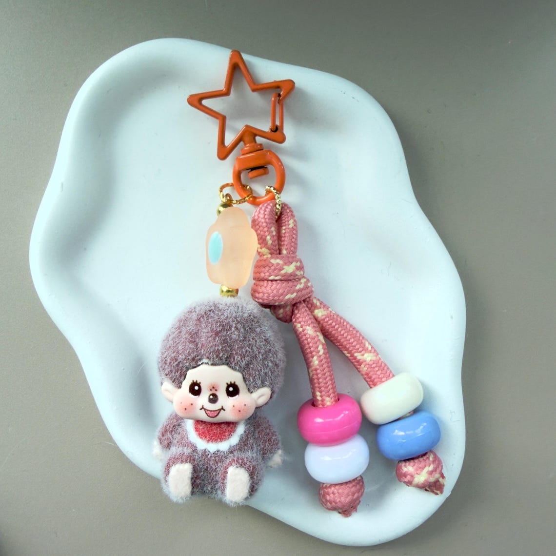Monchhichi Bag Charm – Kawaii Pastel Keychain, Character Accessory - Etsy