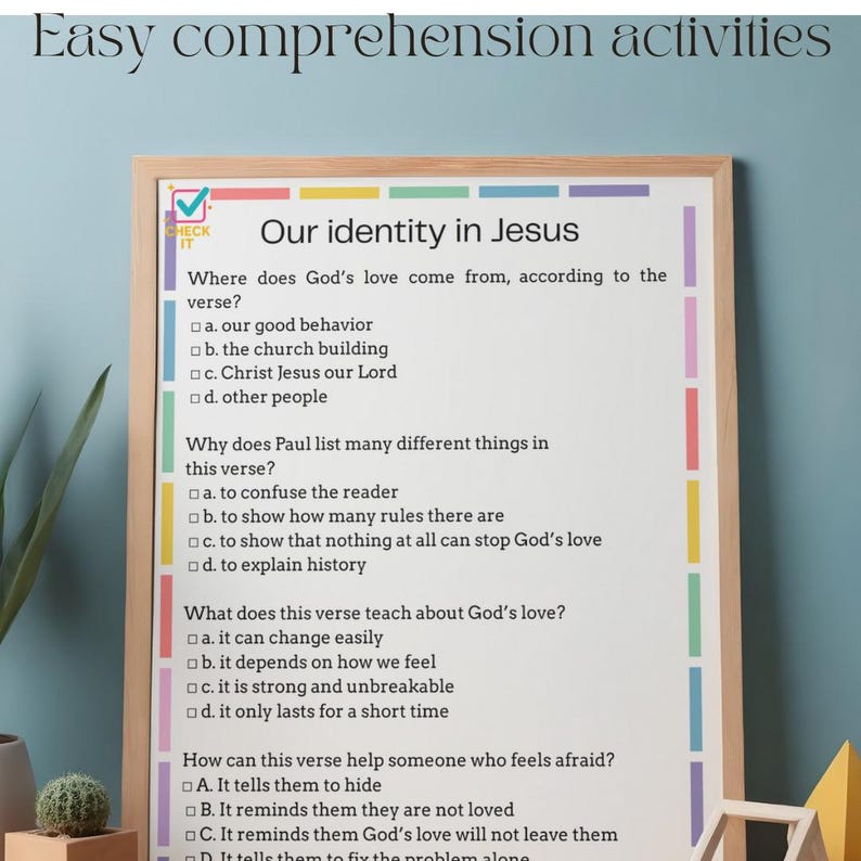 Kids Bible Verse Worksheet | Christian Homeschool Printable (digital ...