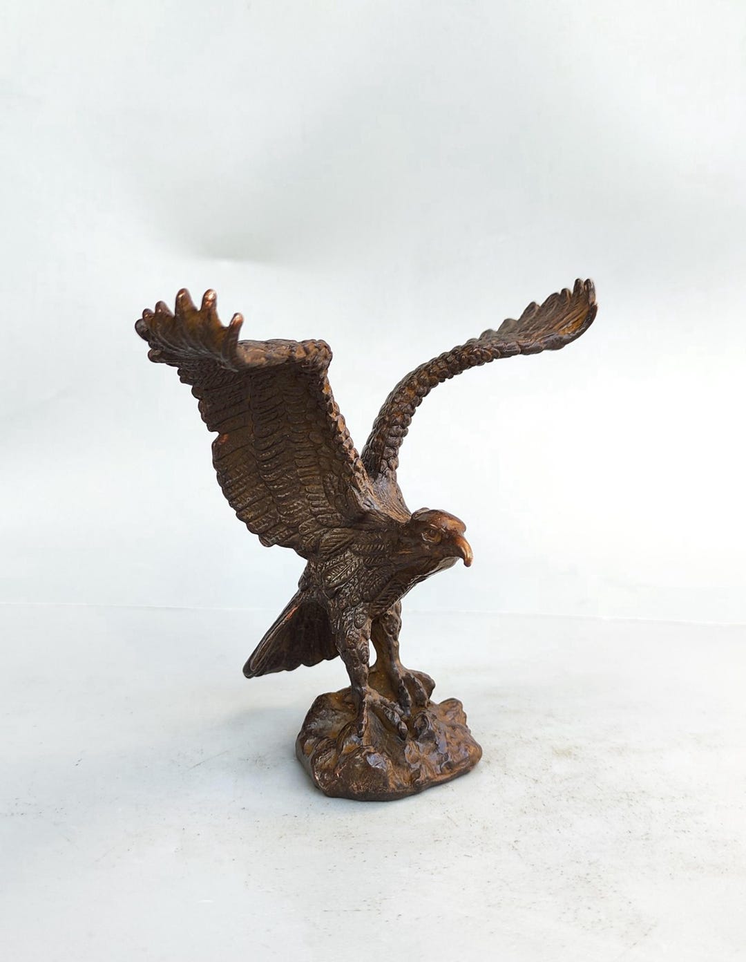 Vintage Bronze Carved Eagle Statue: Feng Shui Statue - Etsy