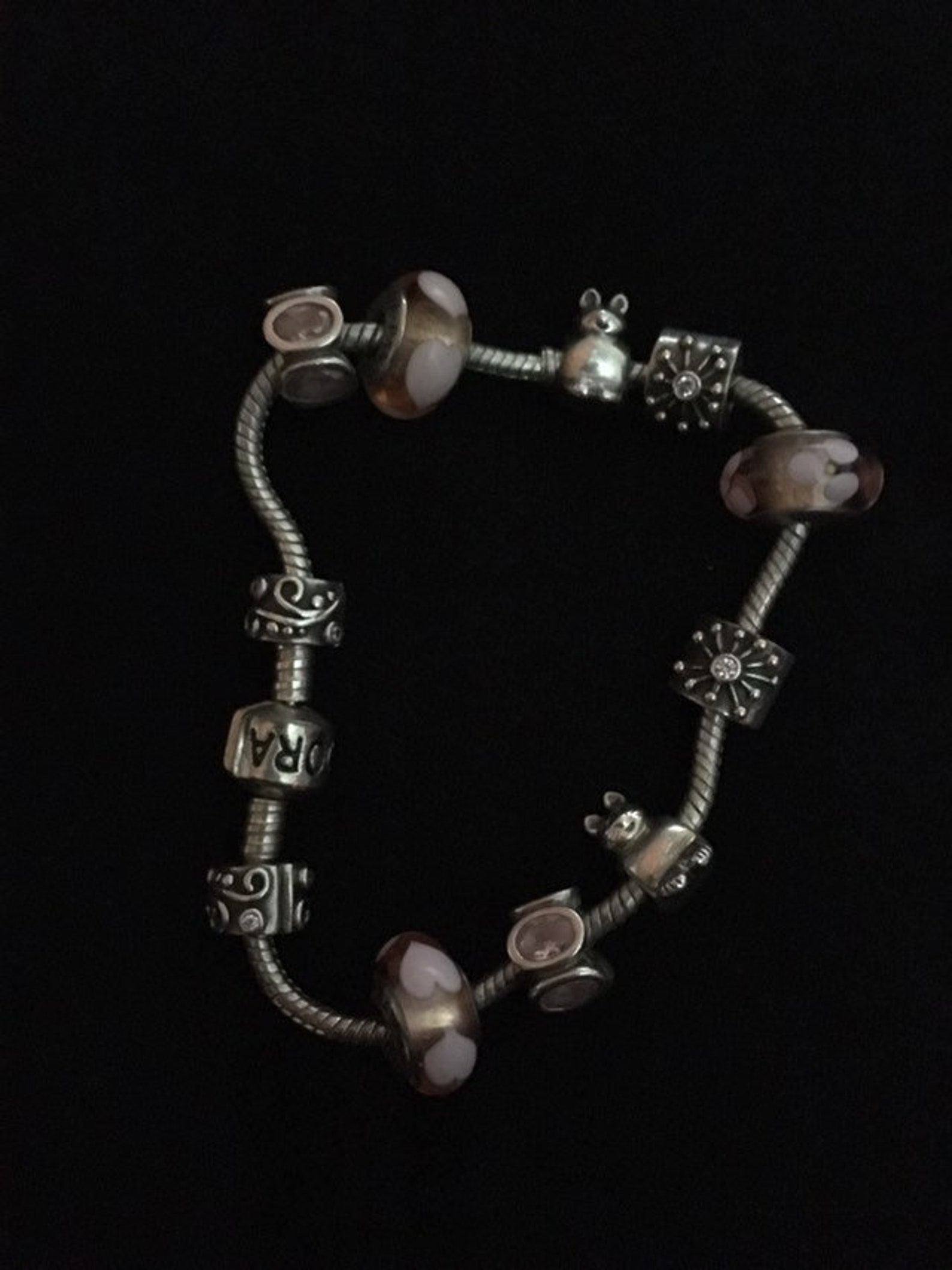 Pandora Vintage Retired Sterling Silver Pink Murano Glass | Etsy