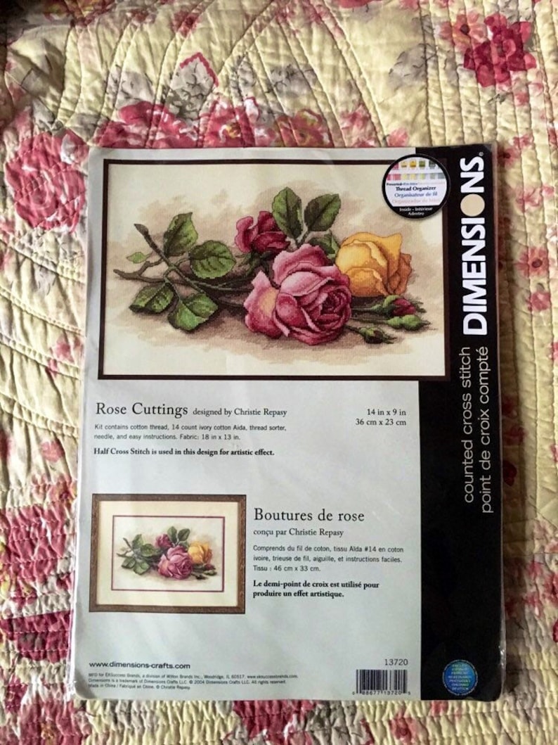 Dimensions rose Cuttings Counted Cross Stitch Kit Hobbies Crafts Gifts ...
