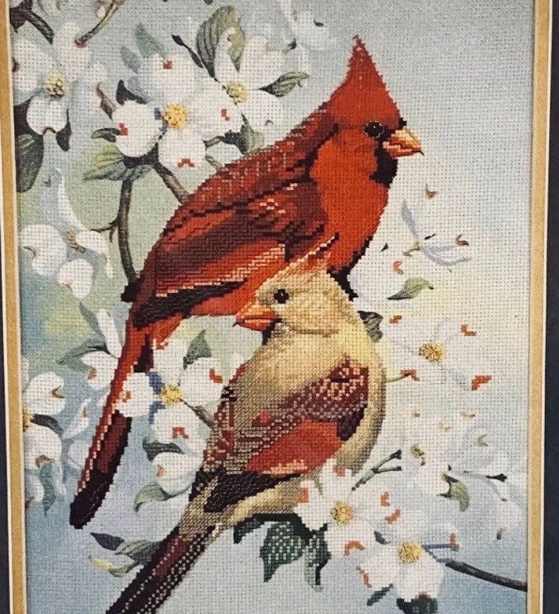 Vintage Rare Candamar Designs Cardinal Nature’s Wonders Cross Stitch ...