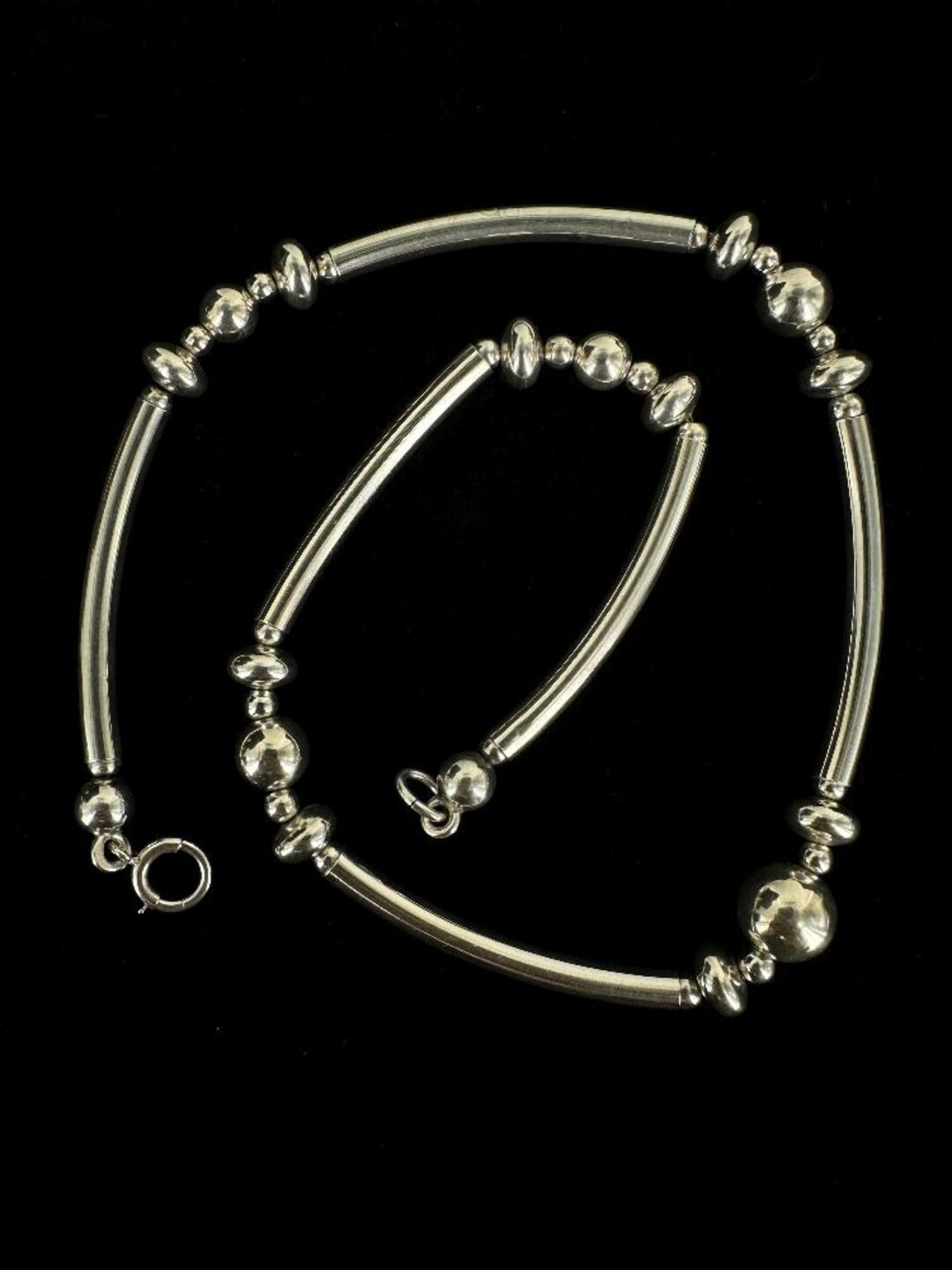 Vintage Sterling Designer CINI Tube Bar Ball Link Necklace 16” - Etsy