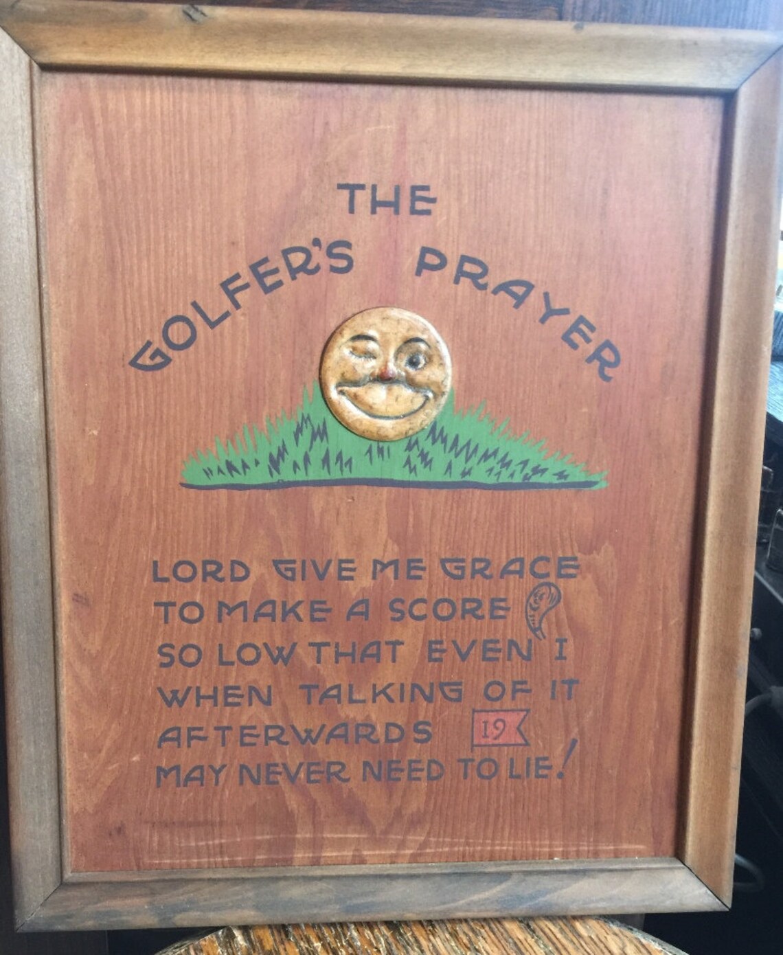 Vintage Golfer's Prayer Wooden Sign 1950 Mid-Century | Etsy