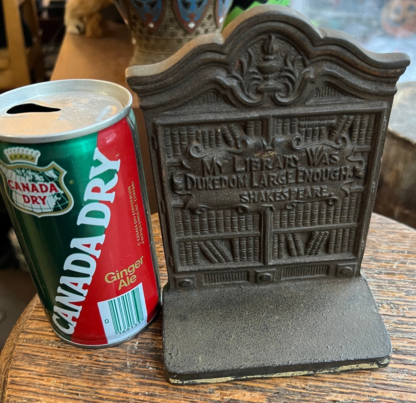 Antique Bradley & Hubbard Cast Iron Shakespeare Bookend Heavy Library ...