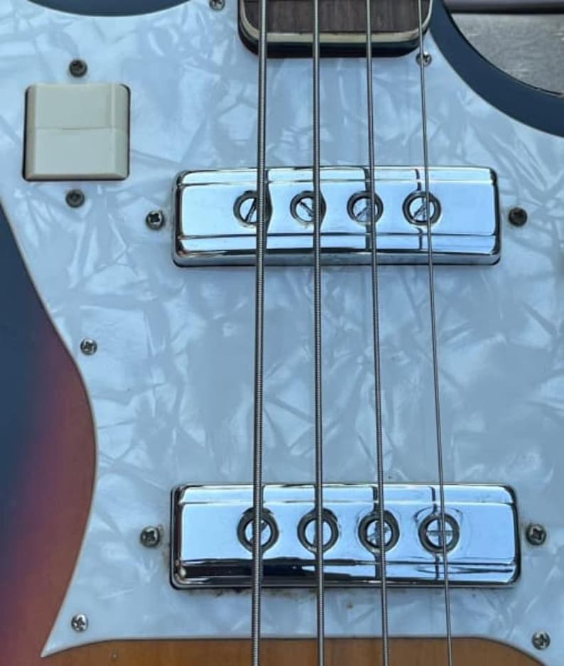 1960s MIJ Rexina Kawai Teisco Electric Bass Guitar~tri Tone Brown ...