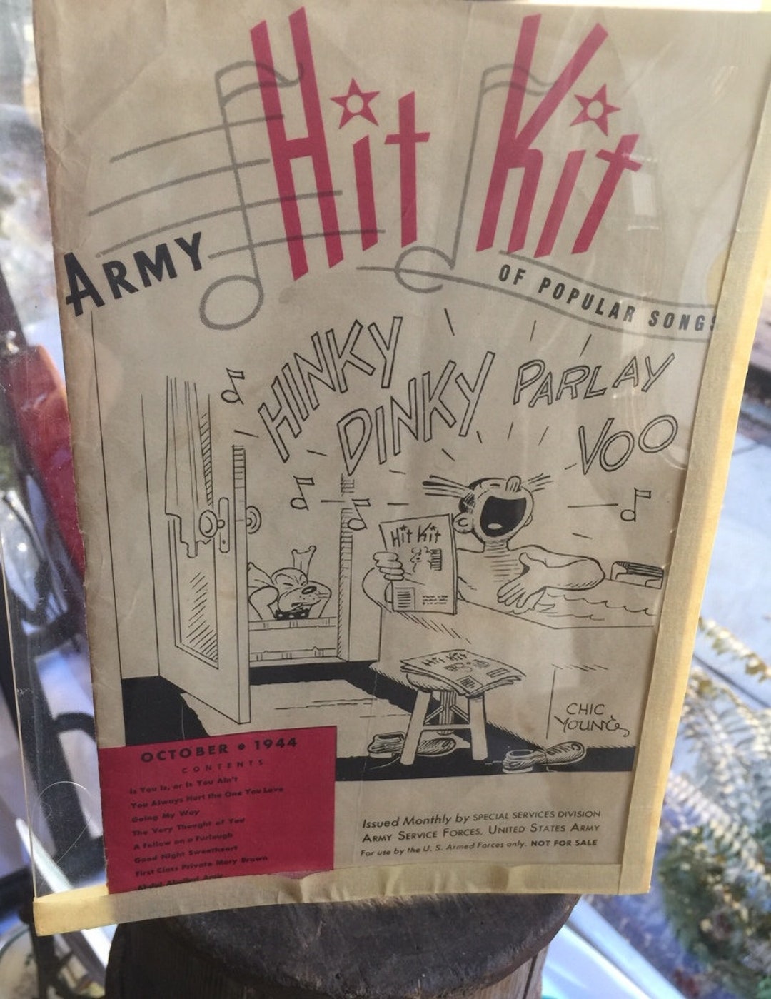 Antique WWII US Army Hit Kit Popular Songs Chic Young Blondie Comic ...