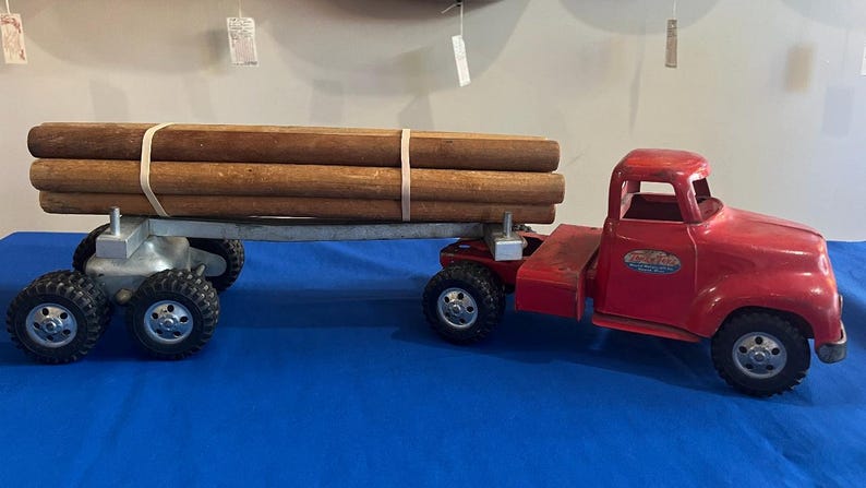 Vintage 1950s Tonka Logging Truck & Trailer: Pressed Steel Toy - Etsy