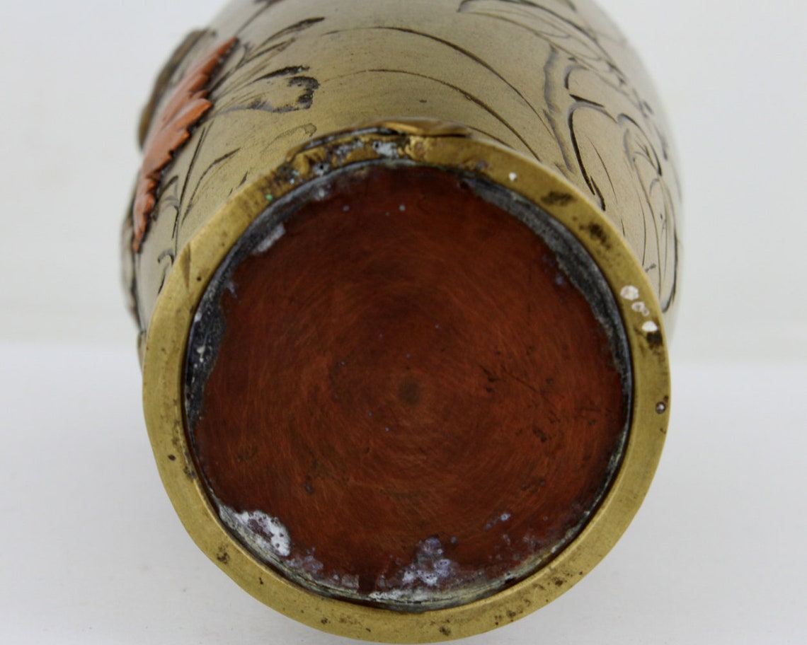 Antique Japanese Meiji Period Mixed Metals Brass & Copper | Etsy