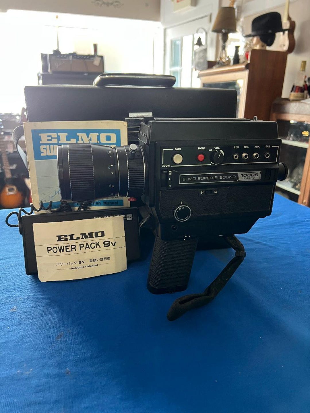 Vintage Elmo 100s Super 8 Video Camera W/ Case, Microphone, Manuals ...