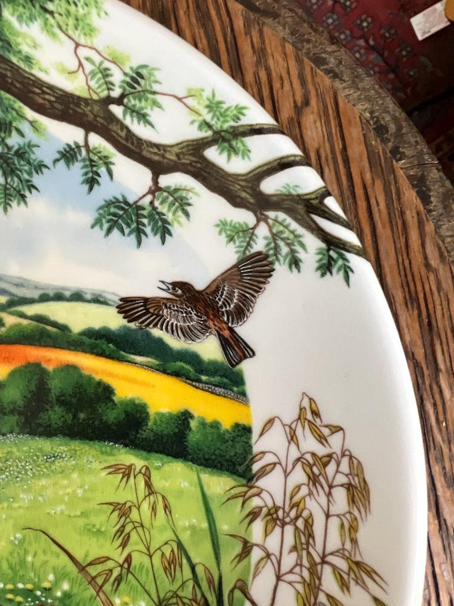 Vintage Wedgwood Collector Plate: "meadows and Wheatfields" Country ...