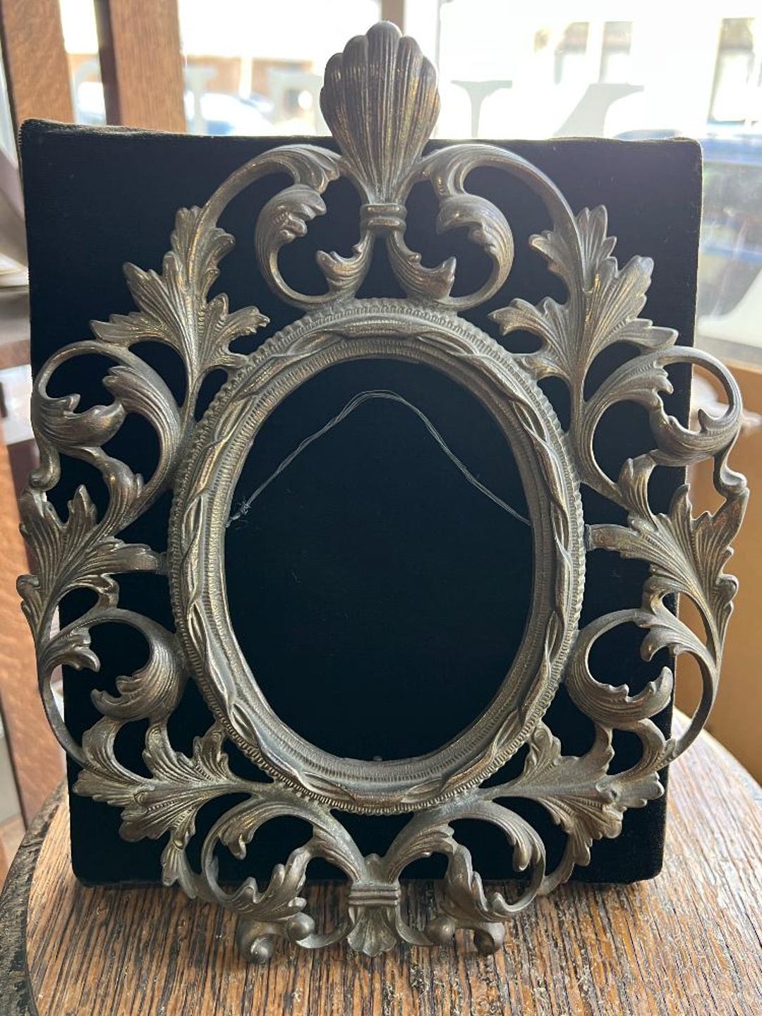 Antique Victorian Rococo Brass Leaf Filagree Oval Picture Frame - Etsy