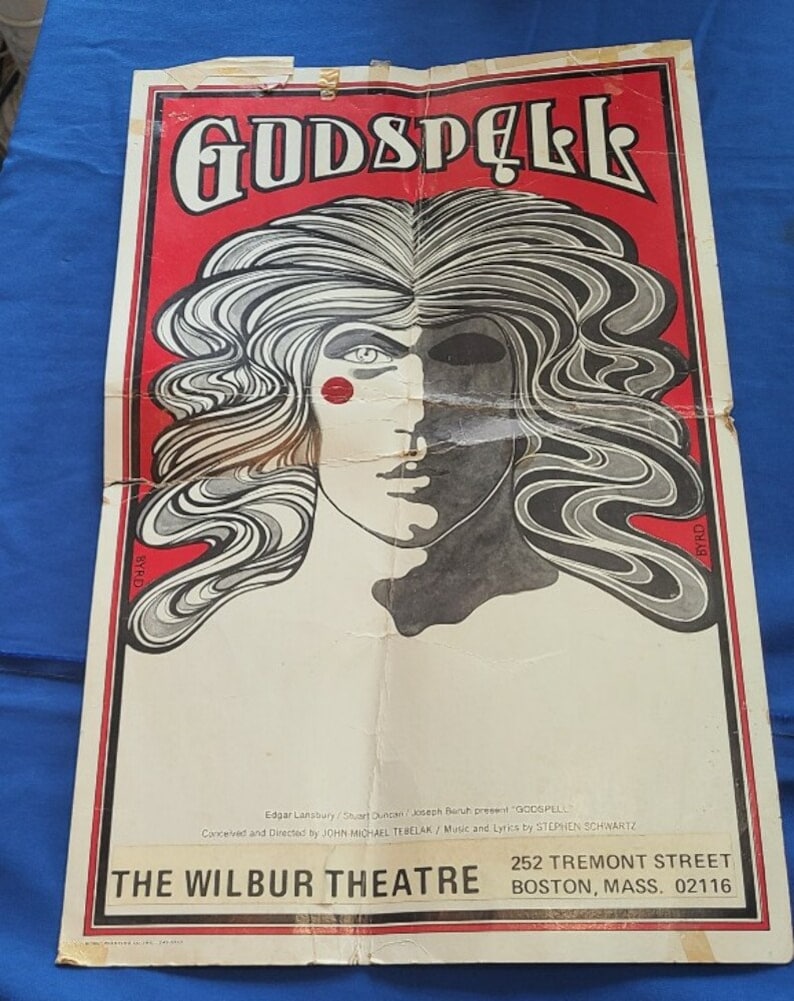 Vintage Original Godspell Poster 1971-1973 Musical Wilbur Theater ...