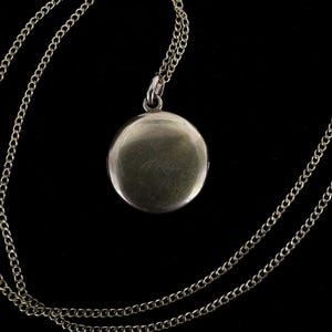 Antique Victorian 10k Gold Initial Engraved Picture Locket Necklace 18 ...