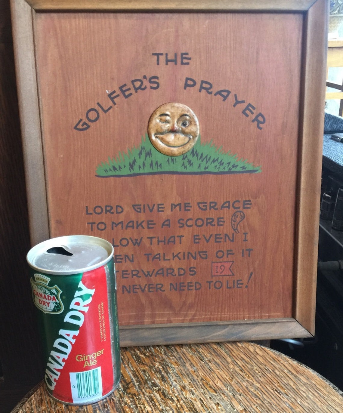 Vintage Golfer's Prayer Wooden Sign 1950 Mid-Century | Etsy