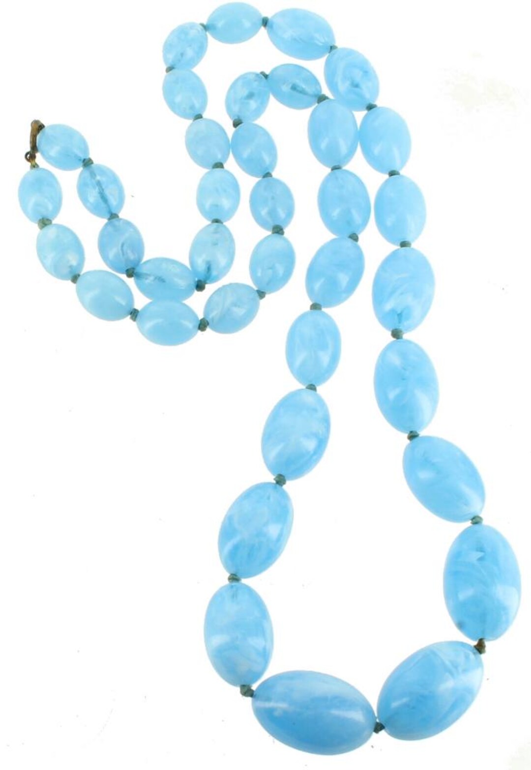 Antique Deco Flapper Celluloid Plastic Hand Knotted Graduate Bead ...