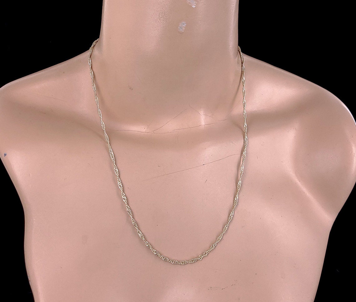 Vintage Sterling Silver Italian Twisted Design 70s Chain - Etsy