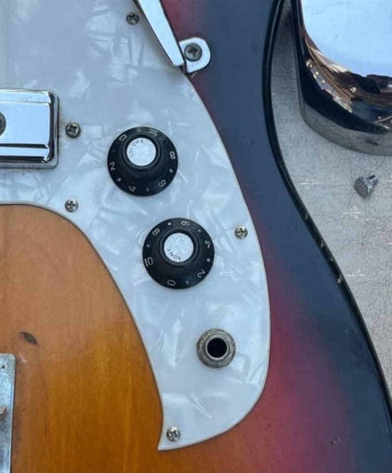 1960s MIJ Rexina Kawai Teisco Electric Bass Guitar~tri Tone Brown ...