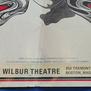 Vintage Original Godspell Poster 1971-1973 Musical Wilbur Theater ...
