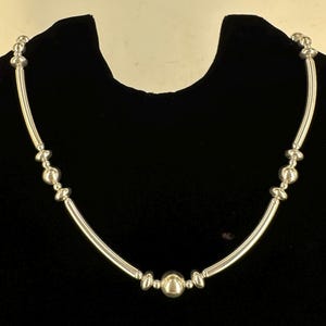 Vintage Sterling Designer CINI Tube Bar Ball Link Necklace 16” - Etsy