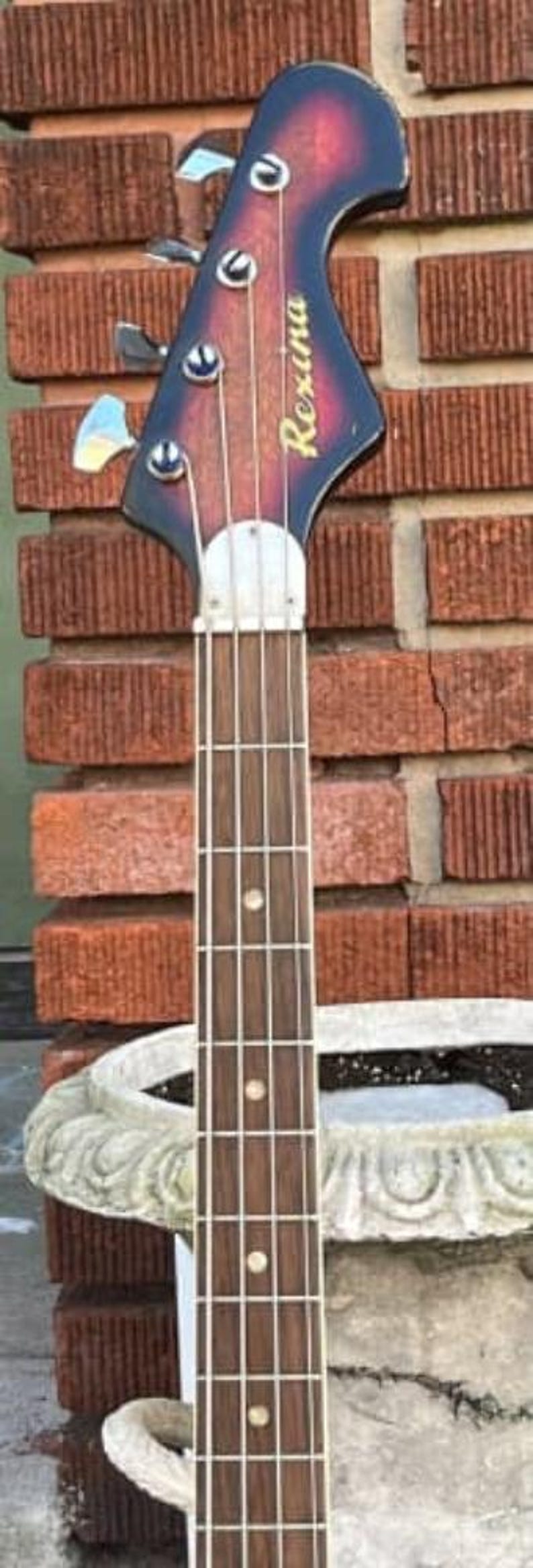 1960s MIJ Rexina Kawai Teisco Electric Bass Guitar~tri Tone Brown ...