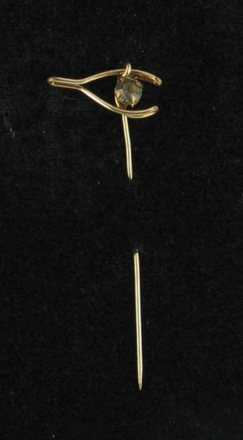 Antique Rose Gold Filled GF Victorian Wish Bone Stick Pin Paste ...