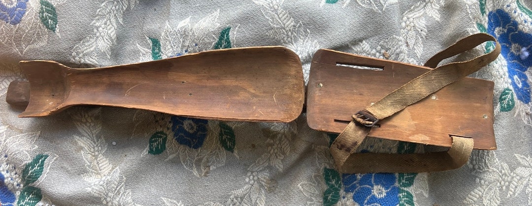 Antique WW1 Medical Wood Doctors Leg Knee Splint Brace W Strap ...