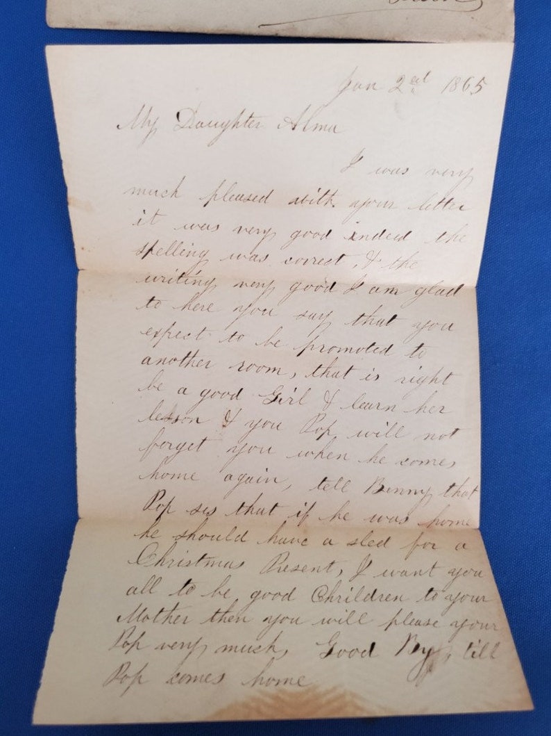 1865 Civil War Era Letter Discharged Officer's Letter to - Etsy