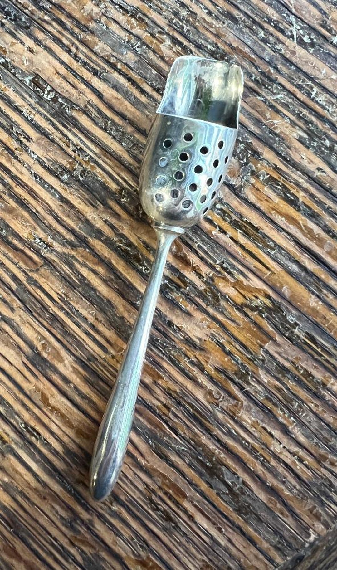 Antique Sterling Silver Sugar Salt Shaker Spoon Unusual Rare Scoop ...