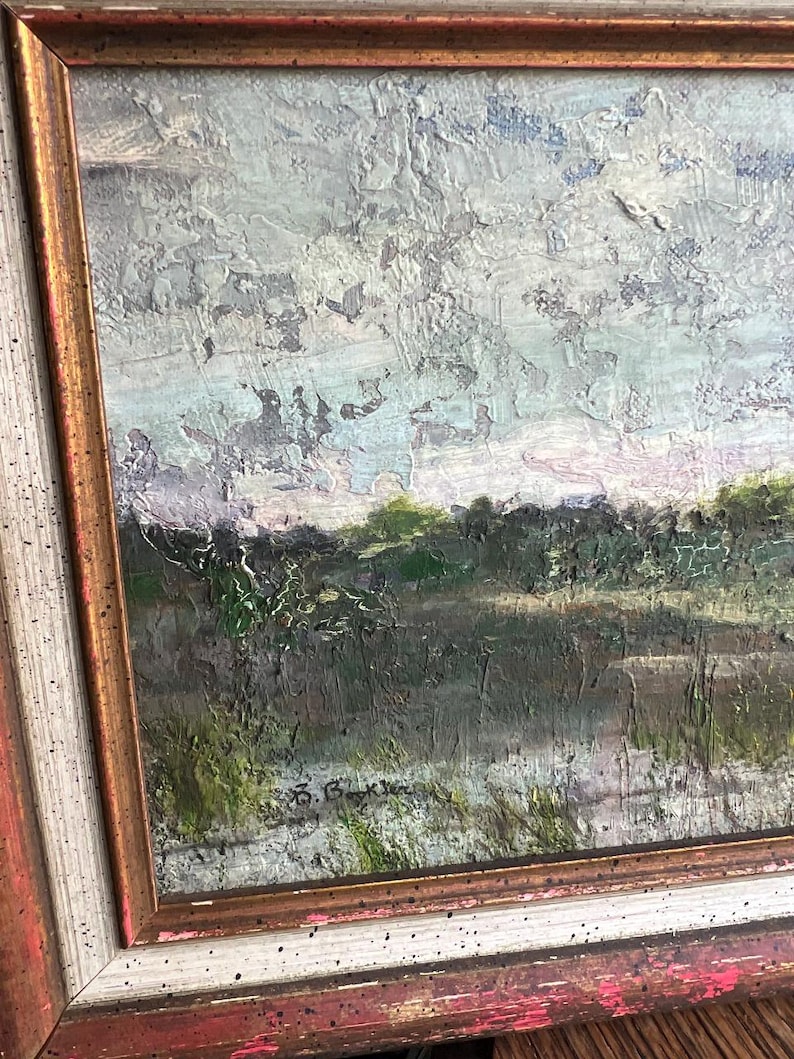 Vintage Landscape Oil Painting Cape Cod Marsh Signed B. Bookler ...