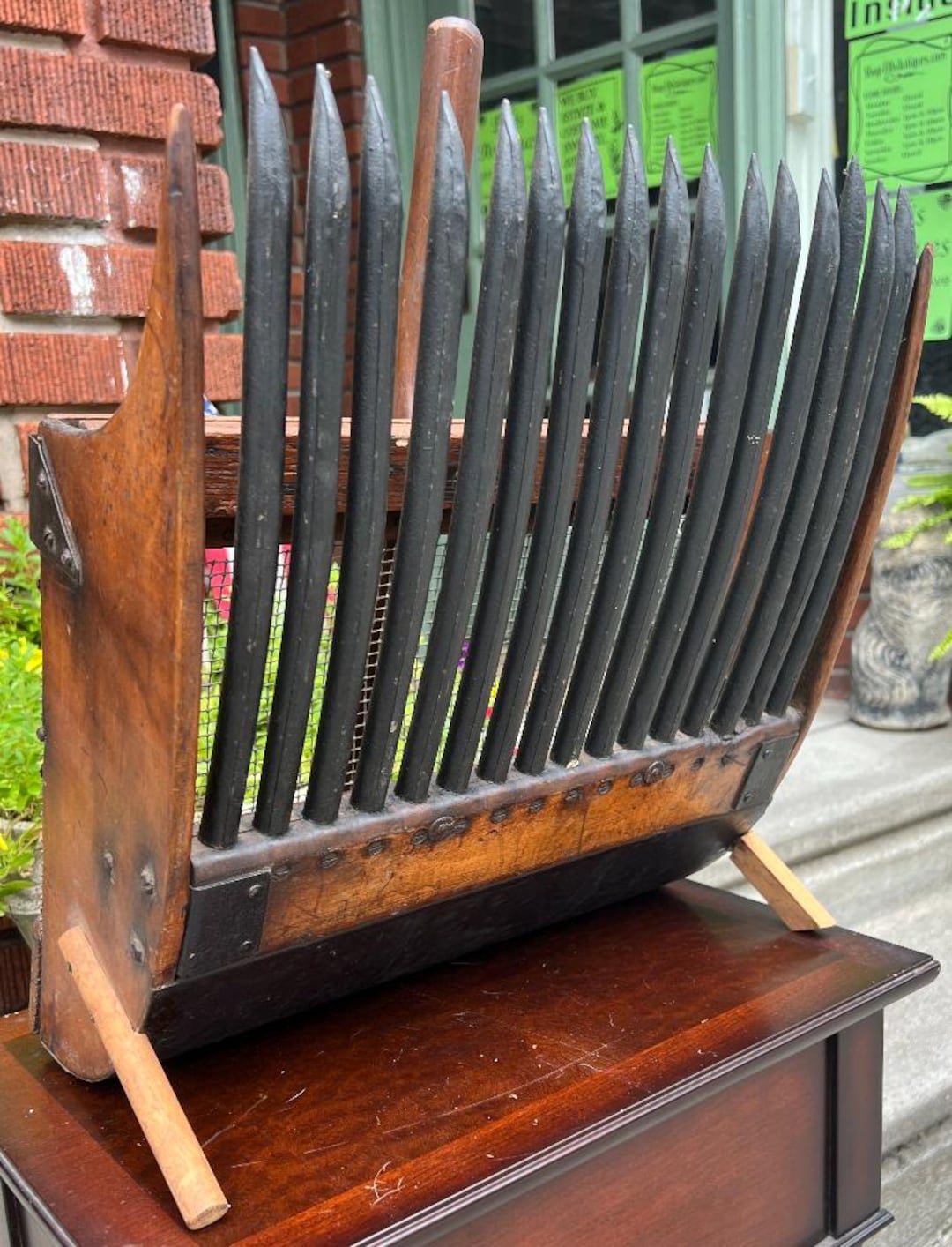 Antique Primitive Wooden Cranberry Scoop NJ Rake Harvester Farm Tool ...