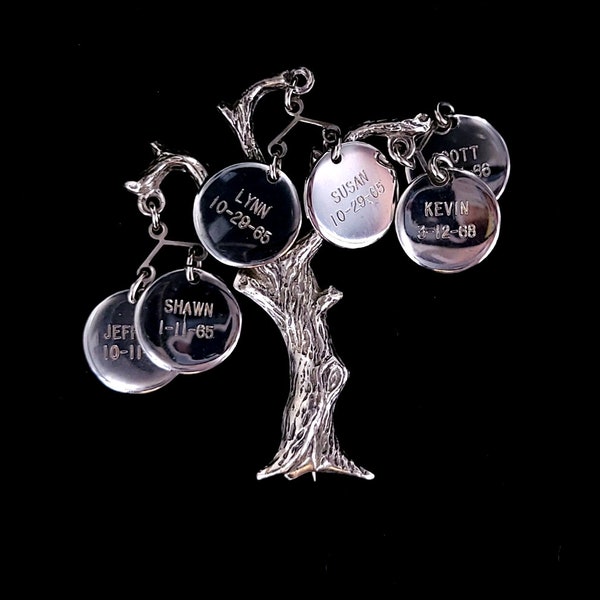 Family Tree Brooch - Etsy