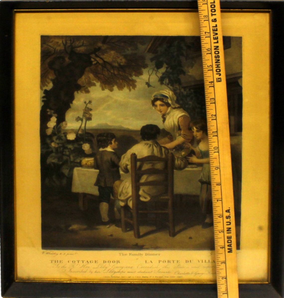 Antique 1798 George Keating Mezzotint Family Dinner Cottage - Etsy