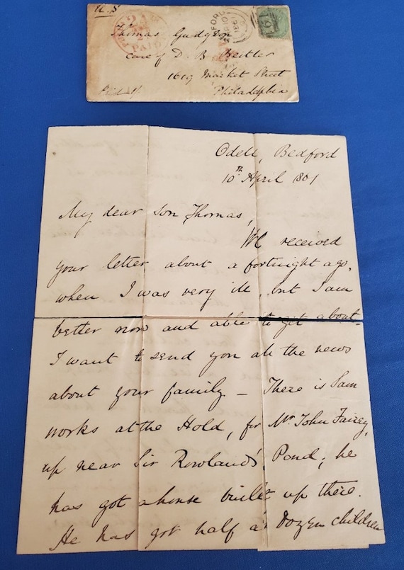 Antique Civil War Era Letter From England to Philadelphia - Etsy