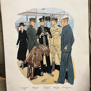 Vintage H Charles Mcbarron Uniforms of the US Navy Lot 8 Prints ...