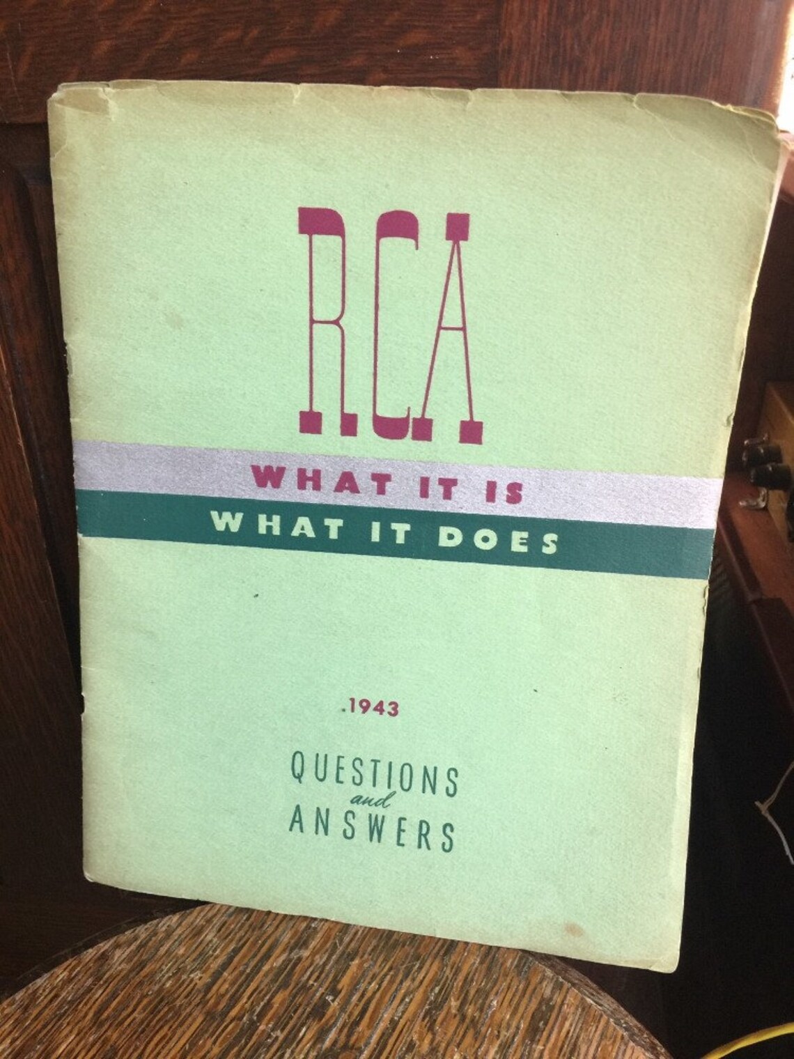 Vintage WWII 1943 RCA Victor Questions Answers Info Workbook Brochure ...