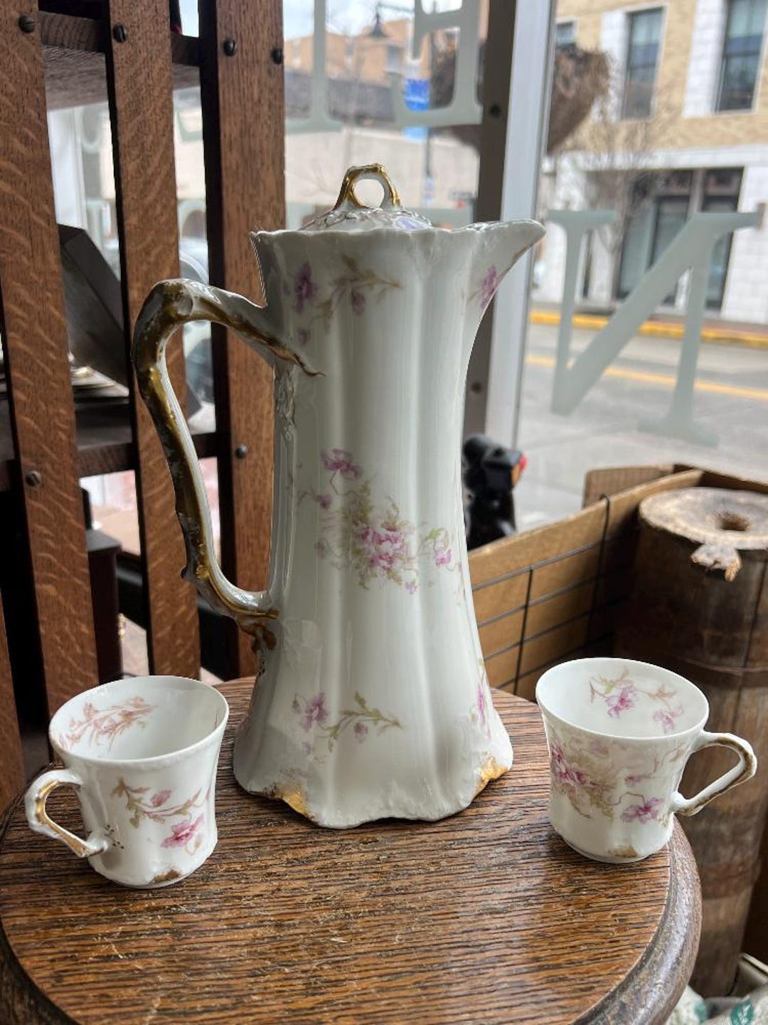 Antique Theodore Haviland Limoges Hot Chocolate Pot Set Victorian ...